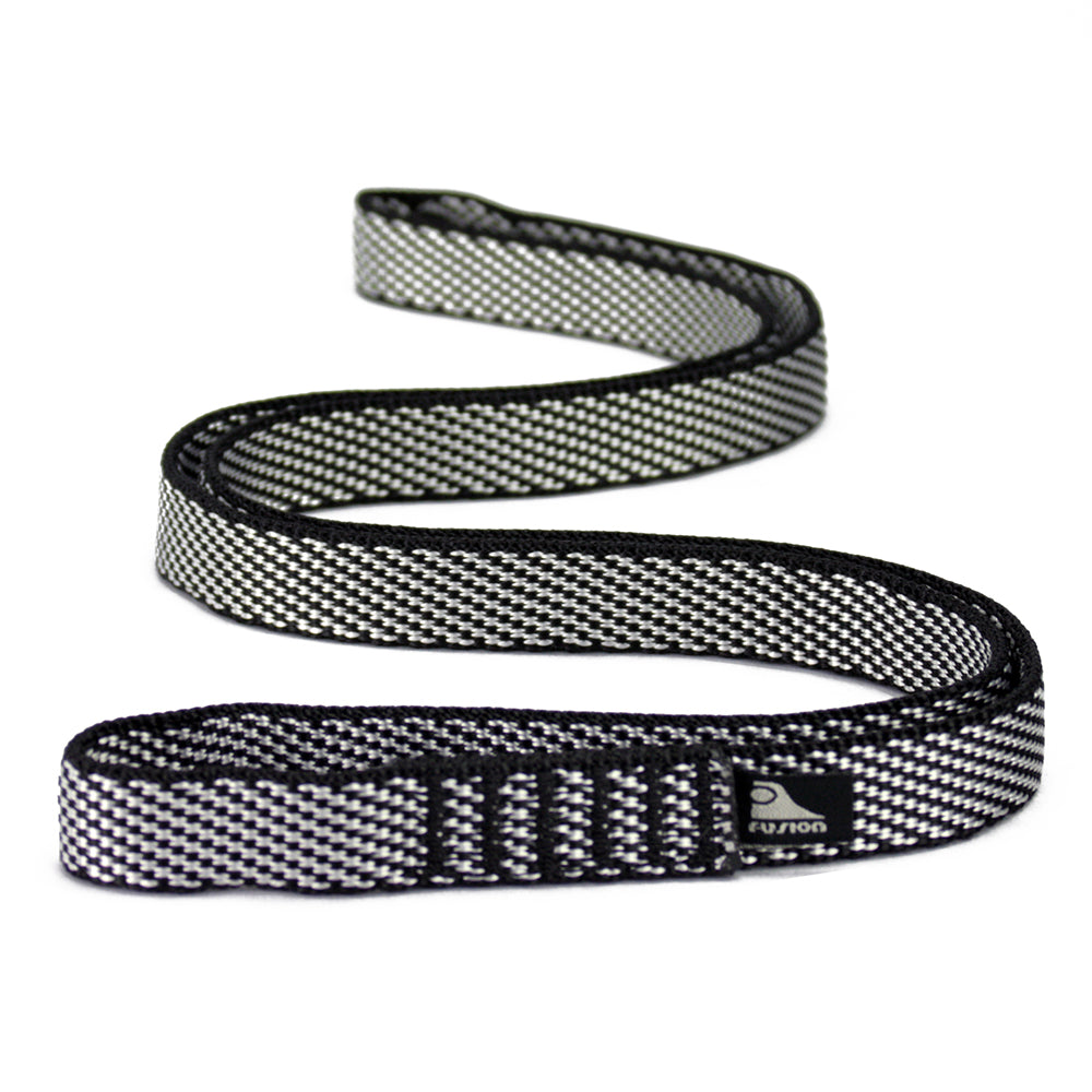 Stitched Nylon Climbing Sling Runner - Grey & Black | Fusion Climb