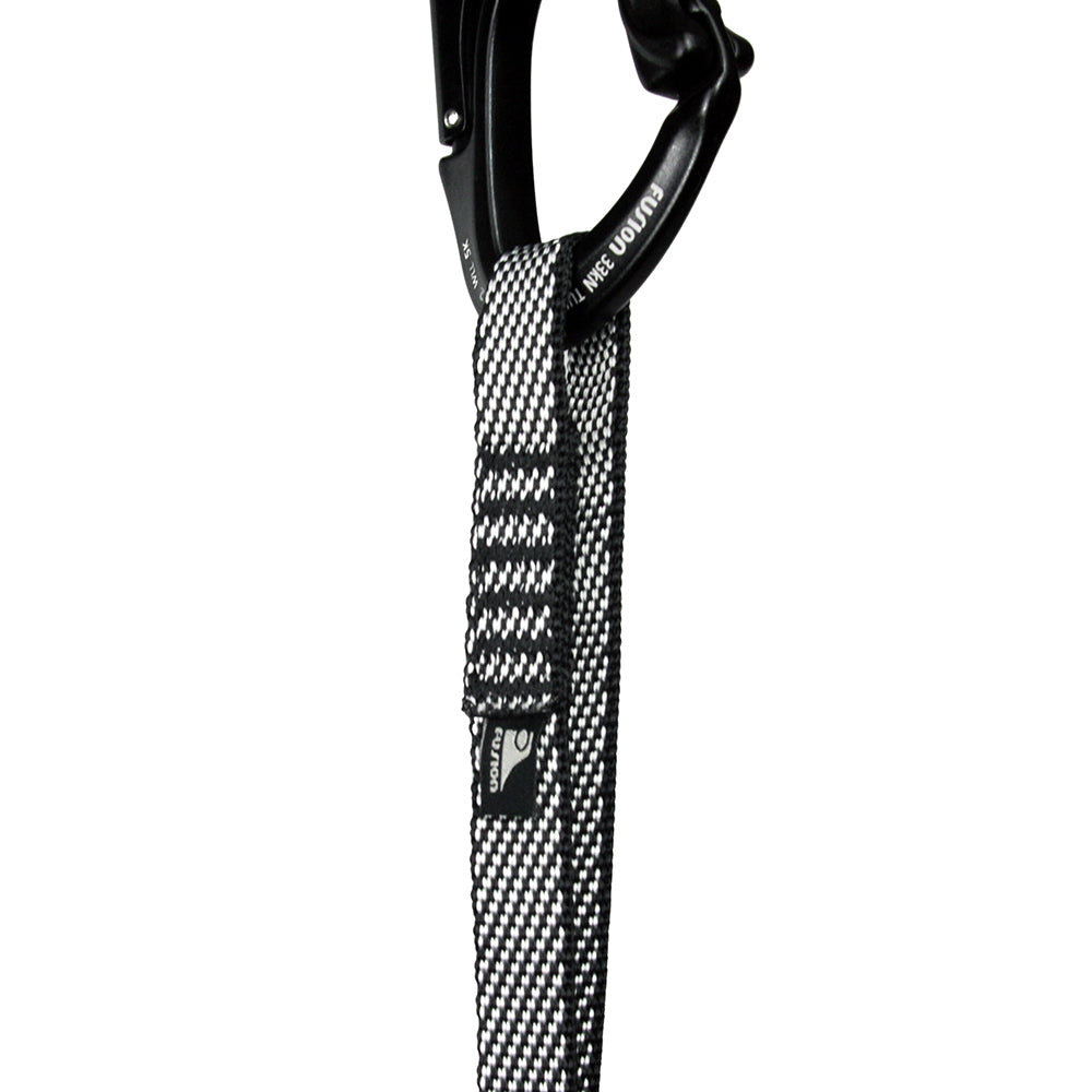 Stitched Nylon Climbing Sling Runner - Grey & Black | Fusion Climb